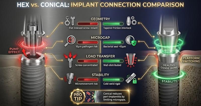 Internal Hex vs Conical Implant Connections: A Clinical Guide